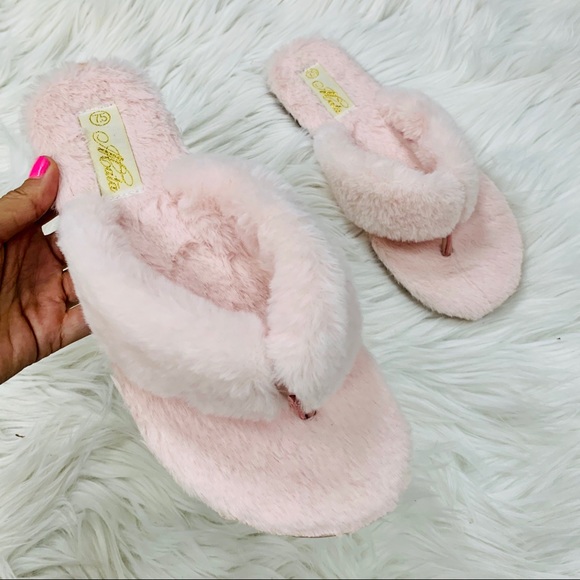 Shoes | Pink Fur Flip Flop | Poshmark